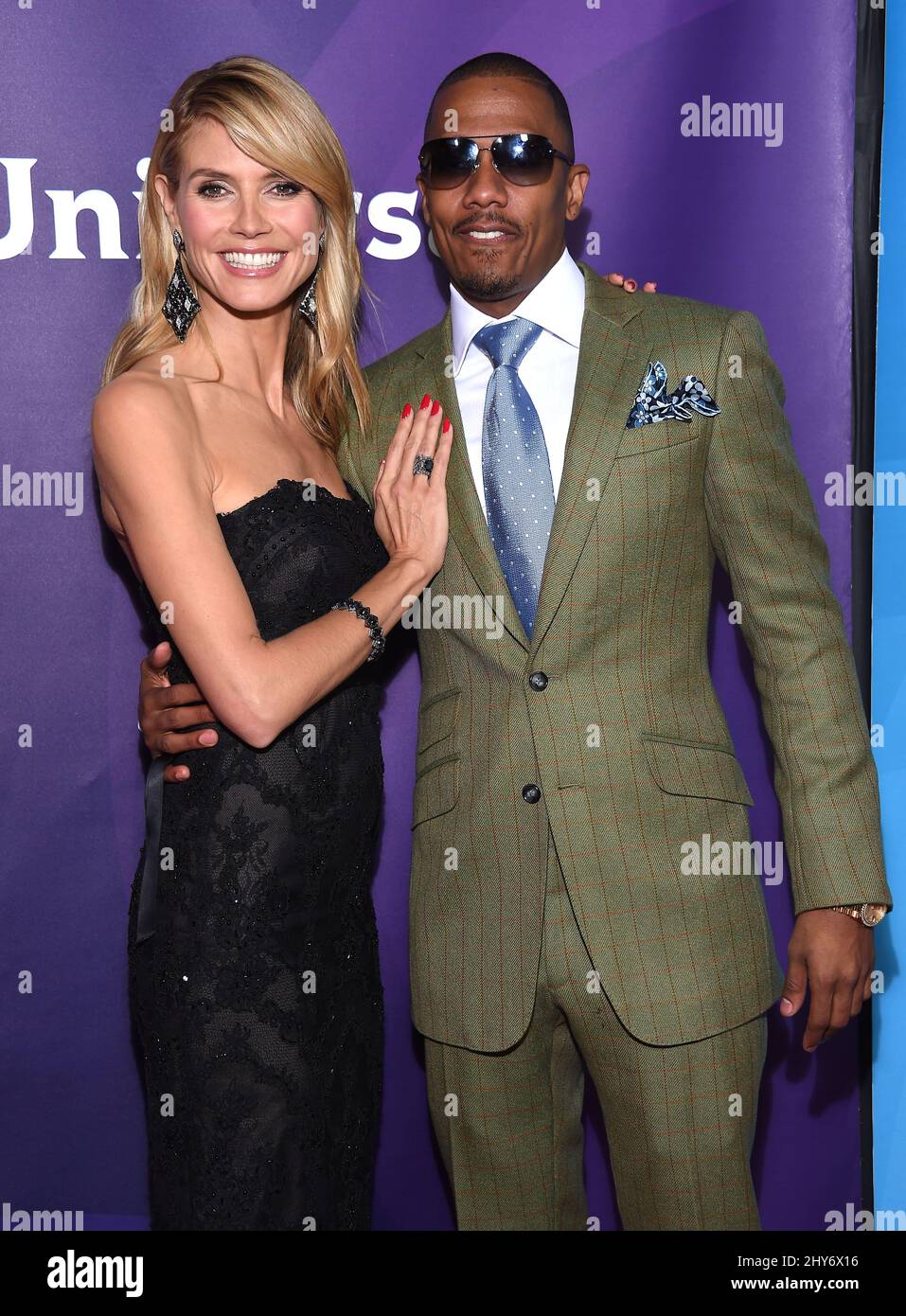 Heidi Klum & NIck Cannon attending the NBCUniversal Summer Press Day in ...