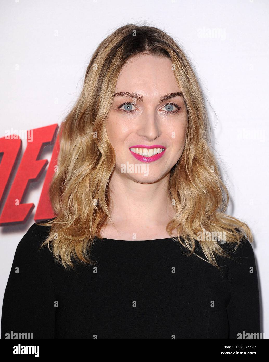 Jamie Clayton attending the 'Daredevil' premiere in Los Angeles Stock ...