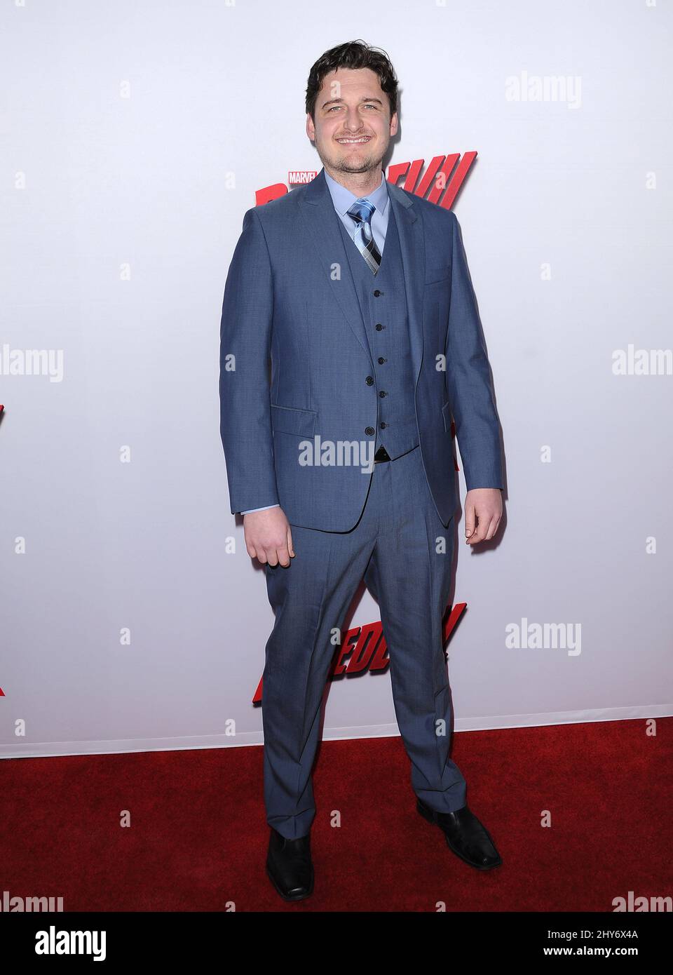 Toby Leonard-Moore attending the 'Daredevil' premiere in Los Angeles ...