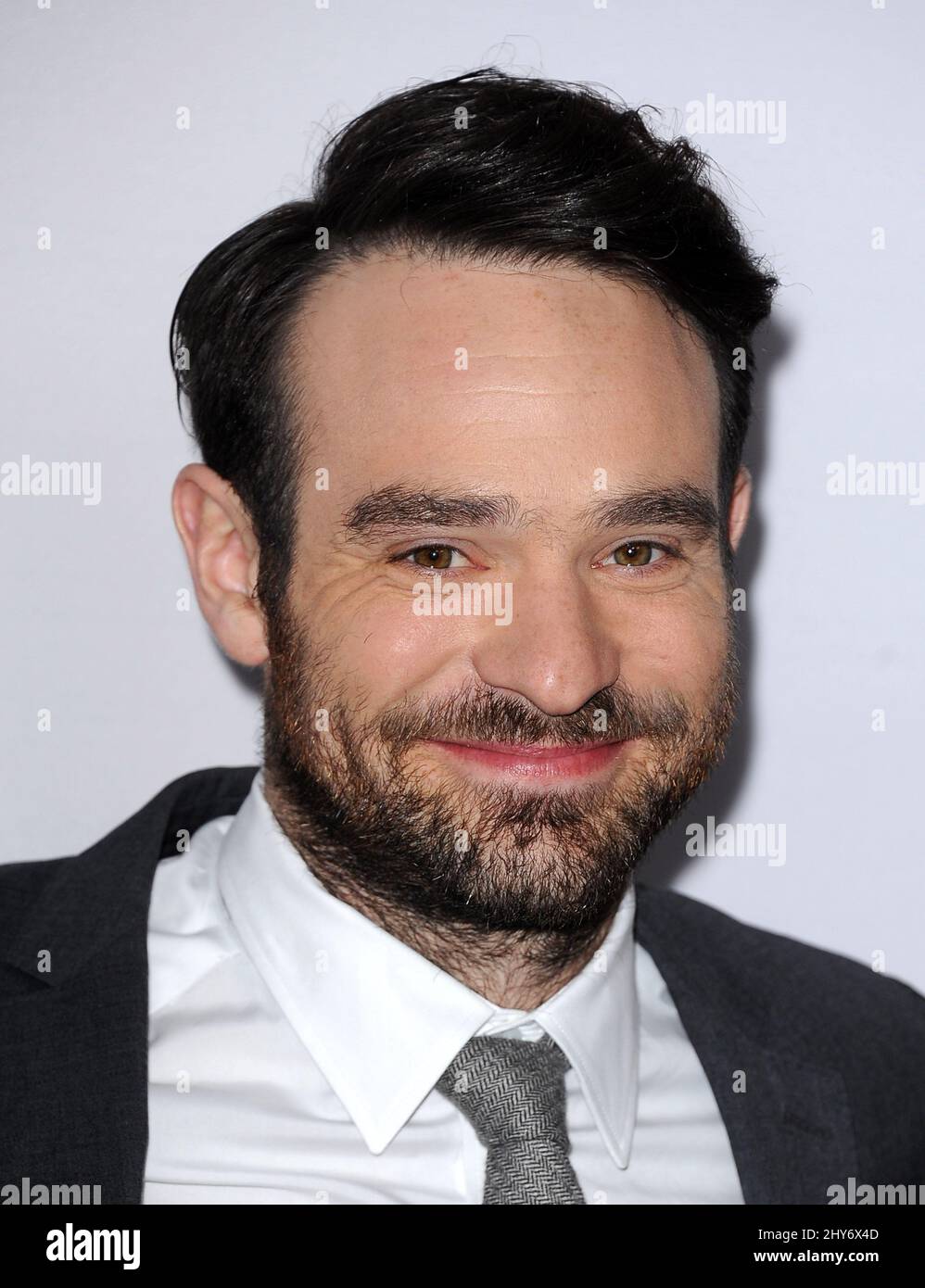 Charlie Cox attending the 'Daredevil' premiere in Los Angeles Stock ...