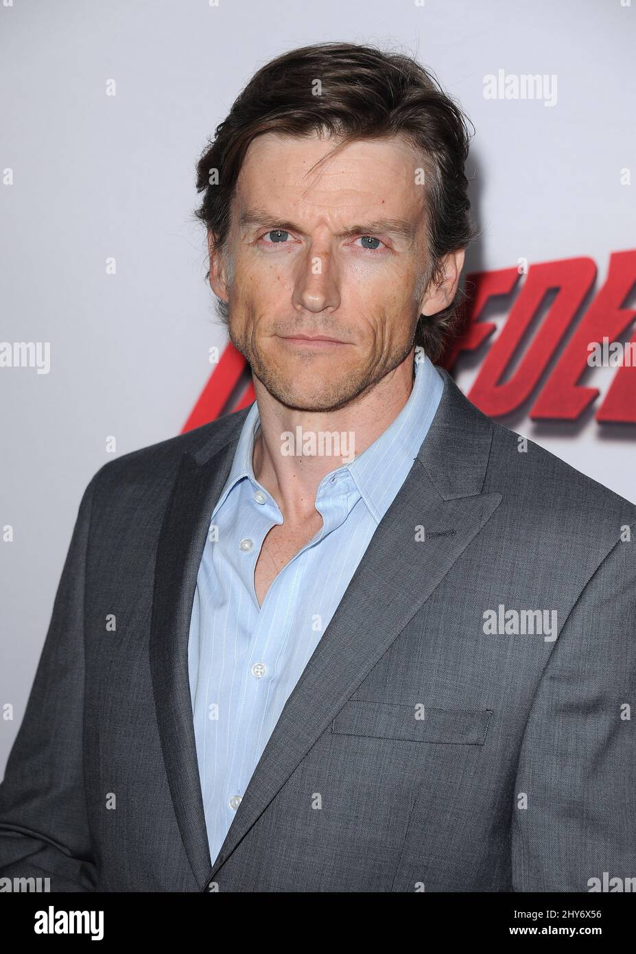 Gideon Emery attending the 'Daredevil' premiere in Los Angeles Stock ...