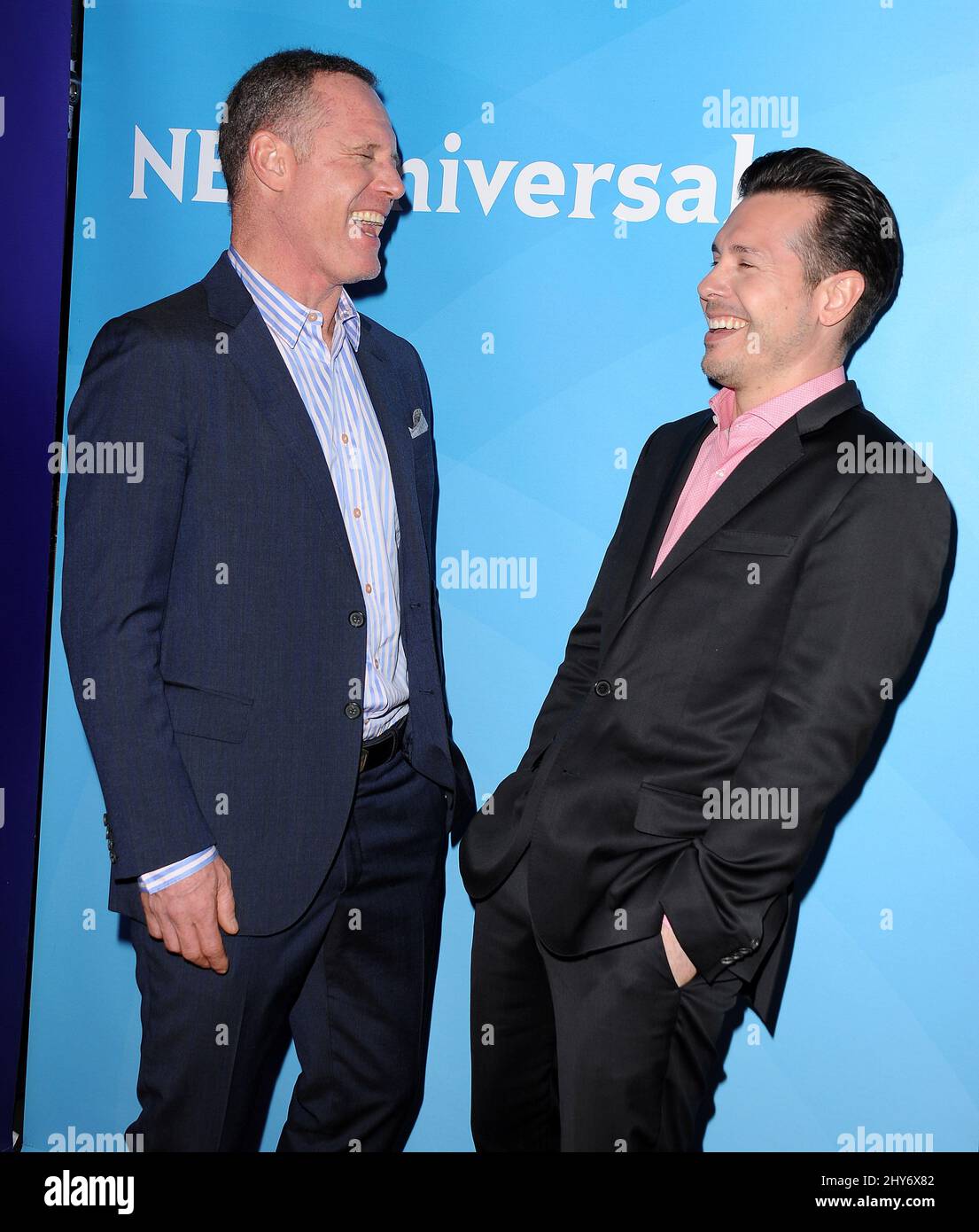 Jason Beghe, Jon Seda attending NBCUniversal's Summer Press Day Event ...