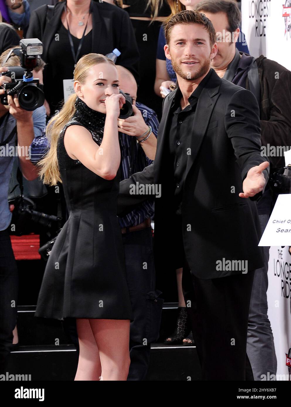 Scott Eastwood, Britt Robertson attending "The Longest Ride" Premiere ...
