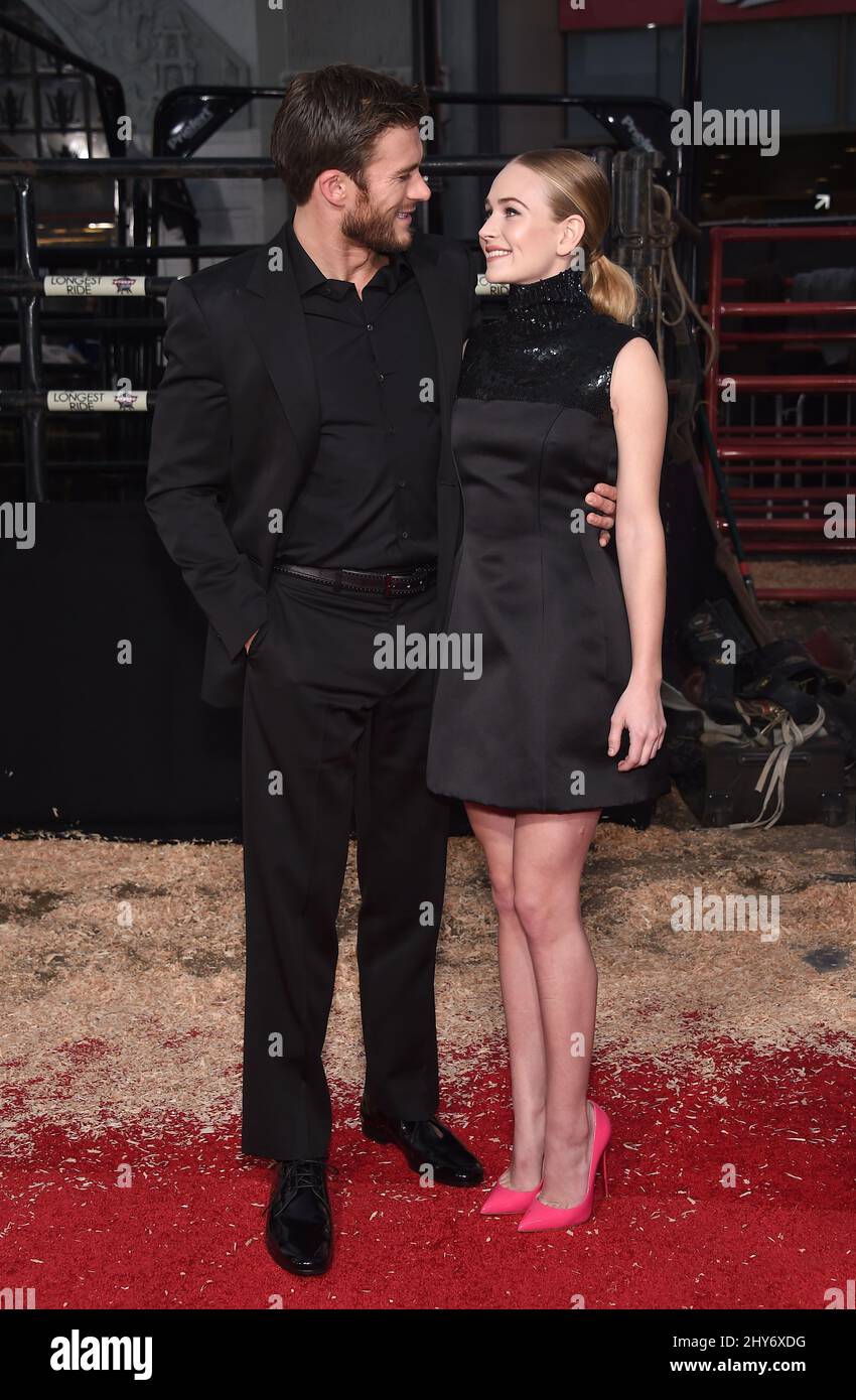 Scott Eastwood & Britt Robertson attending "The Longest Ride" Premiere ...