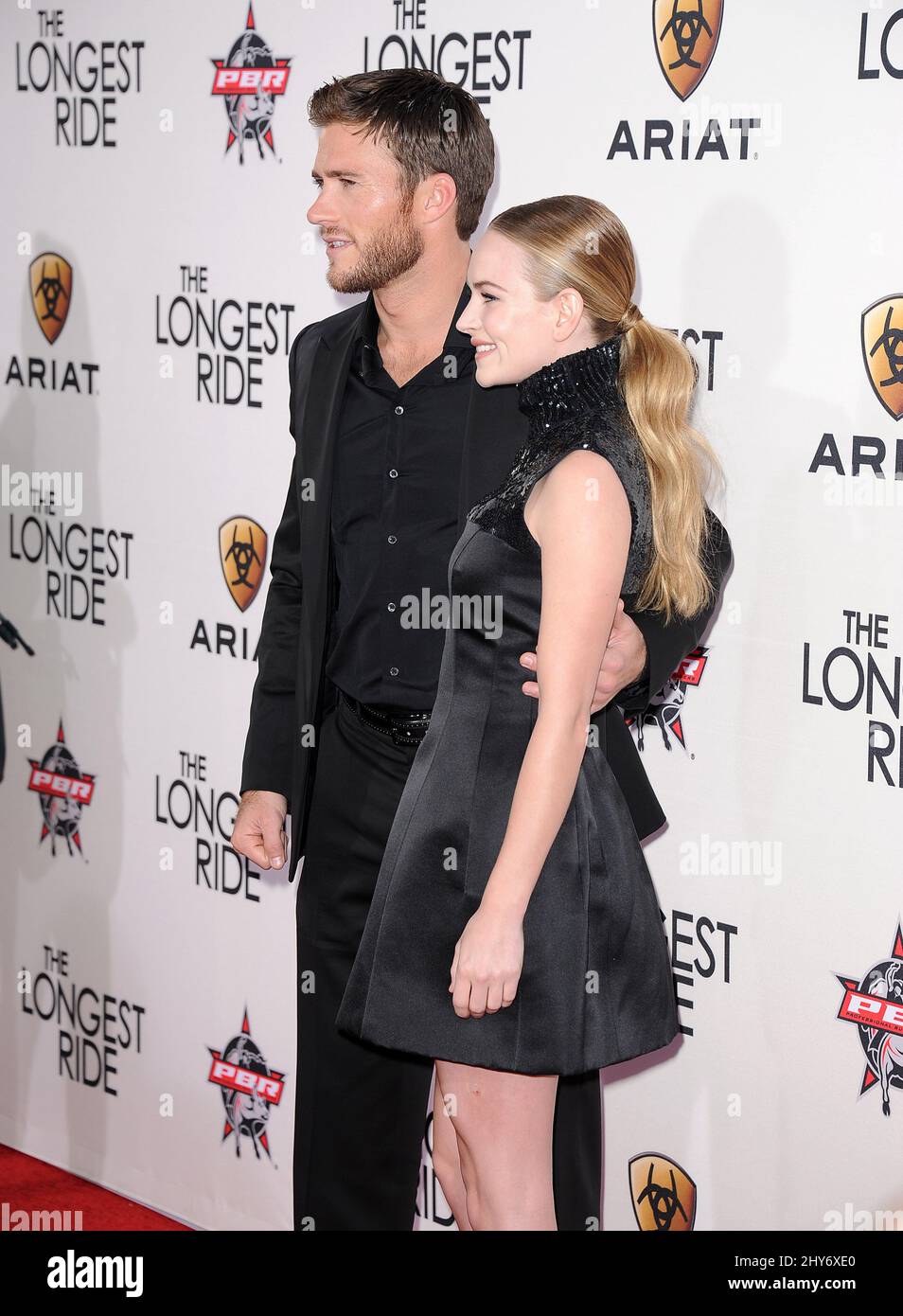 Scott Eastwood, Britt Robertson attending "The Longest Ride" Premiere ...