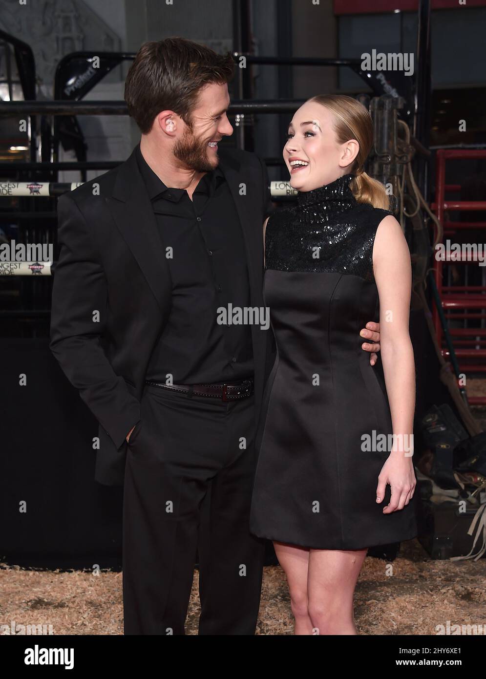 Scott Eastwood & Britt Robertson attending "The Longest Ride" Premiere ...