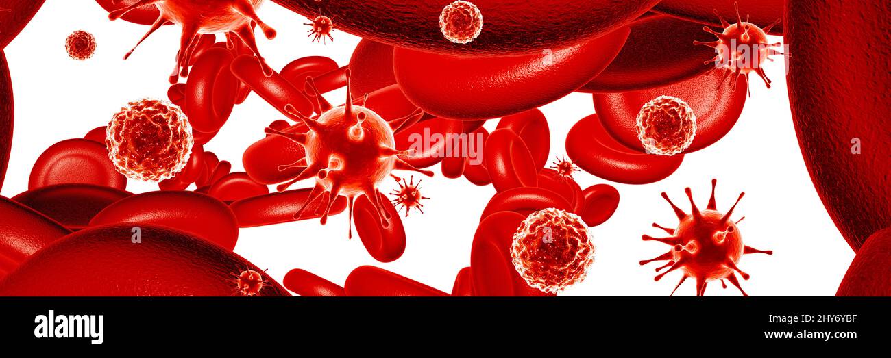 Dangerous corona virus, SARS pandemic risk concept. 3D illustration ...