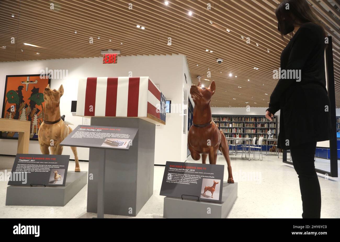 New York, New York, USA. 14th Mar, 2022. A museum goer views, seen at ...