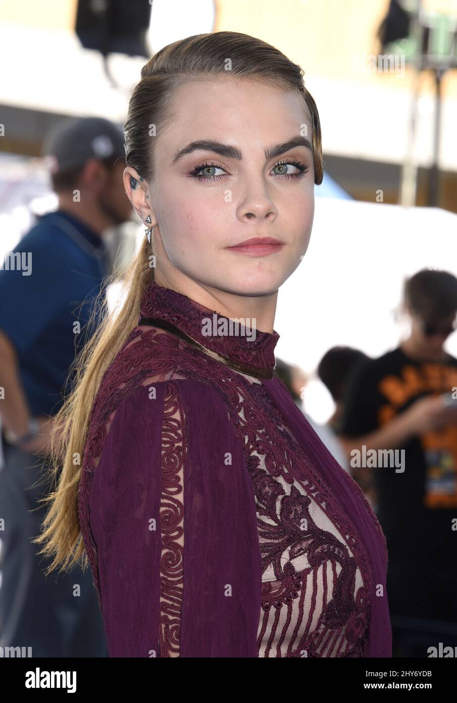 Cara Delevingne attends the 2015 MTV Movie Awards arrivals held at the ...