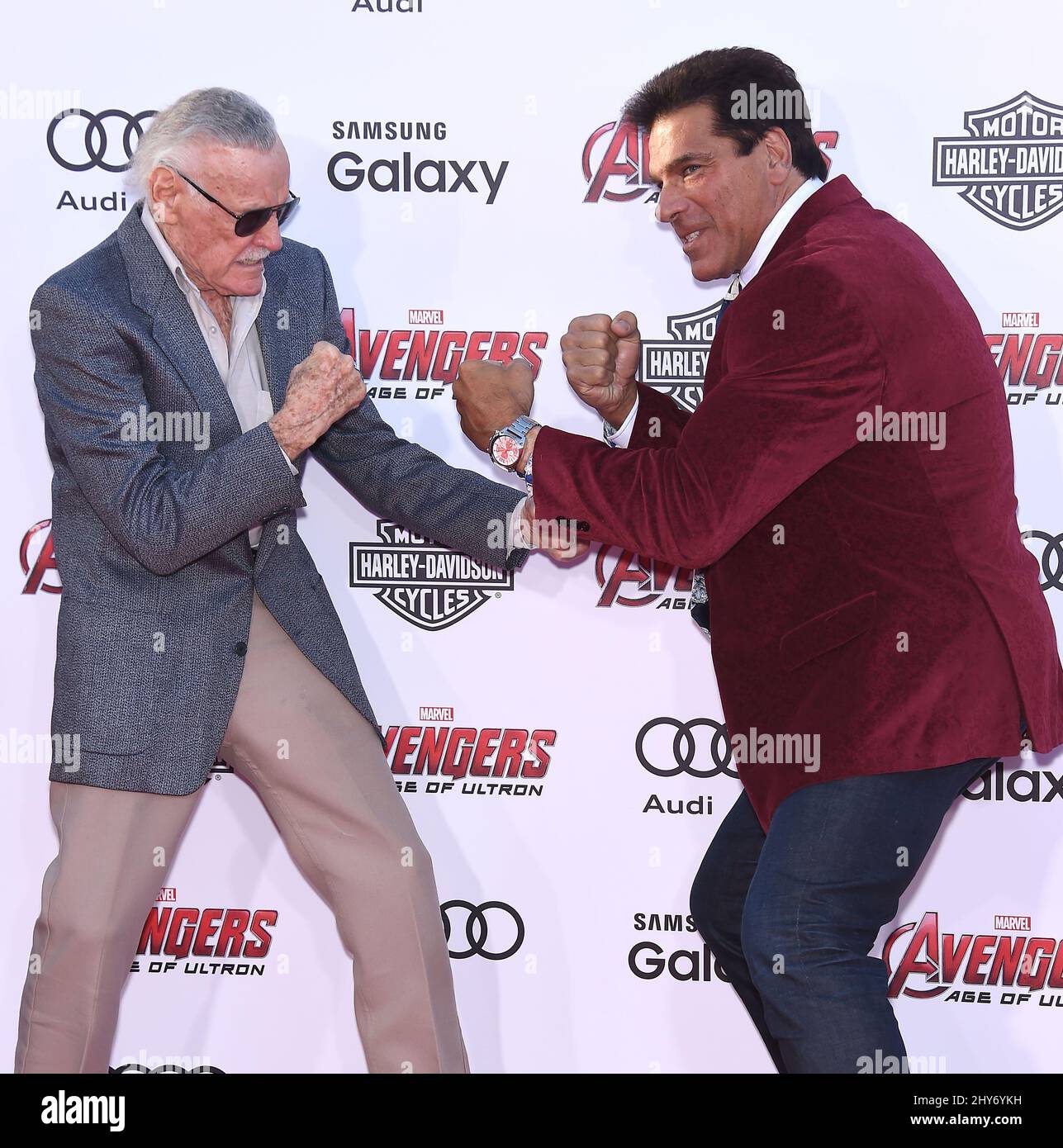 Stan lee lou ferrigno arriving premiere avengers hi-res stock ...