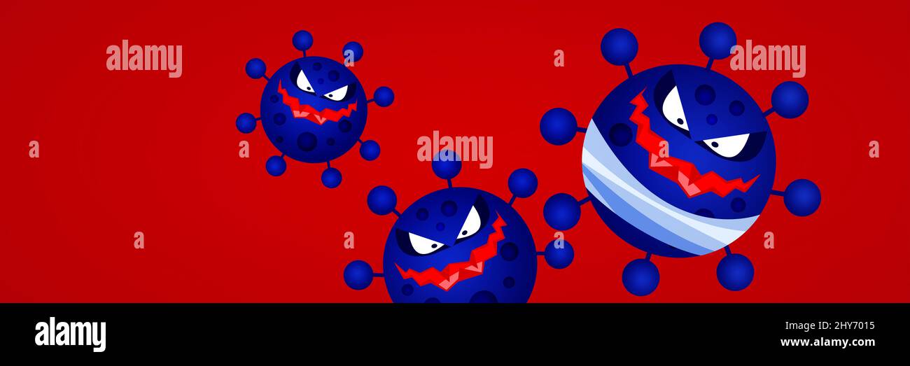 Dangerous corona virus, SARS pandemic risk concept. 3D illustration ...