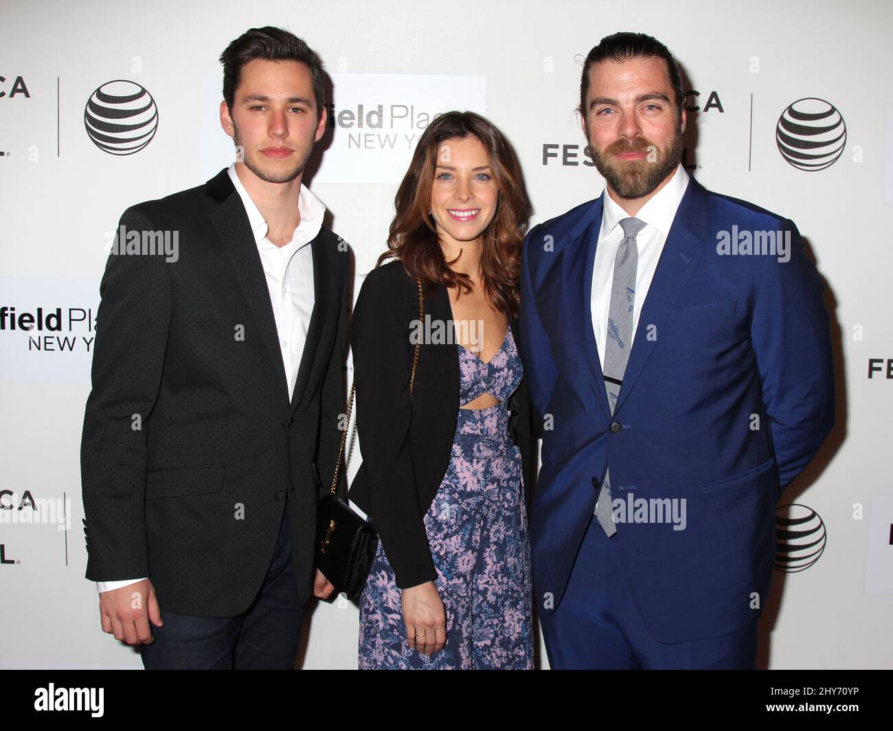 Gabe Gibbs, Maggie Castle and Matthew Delamater attending the premiere ...