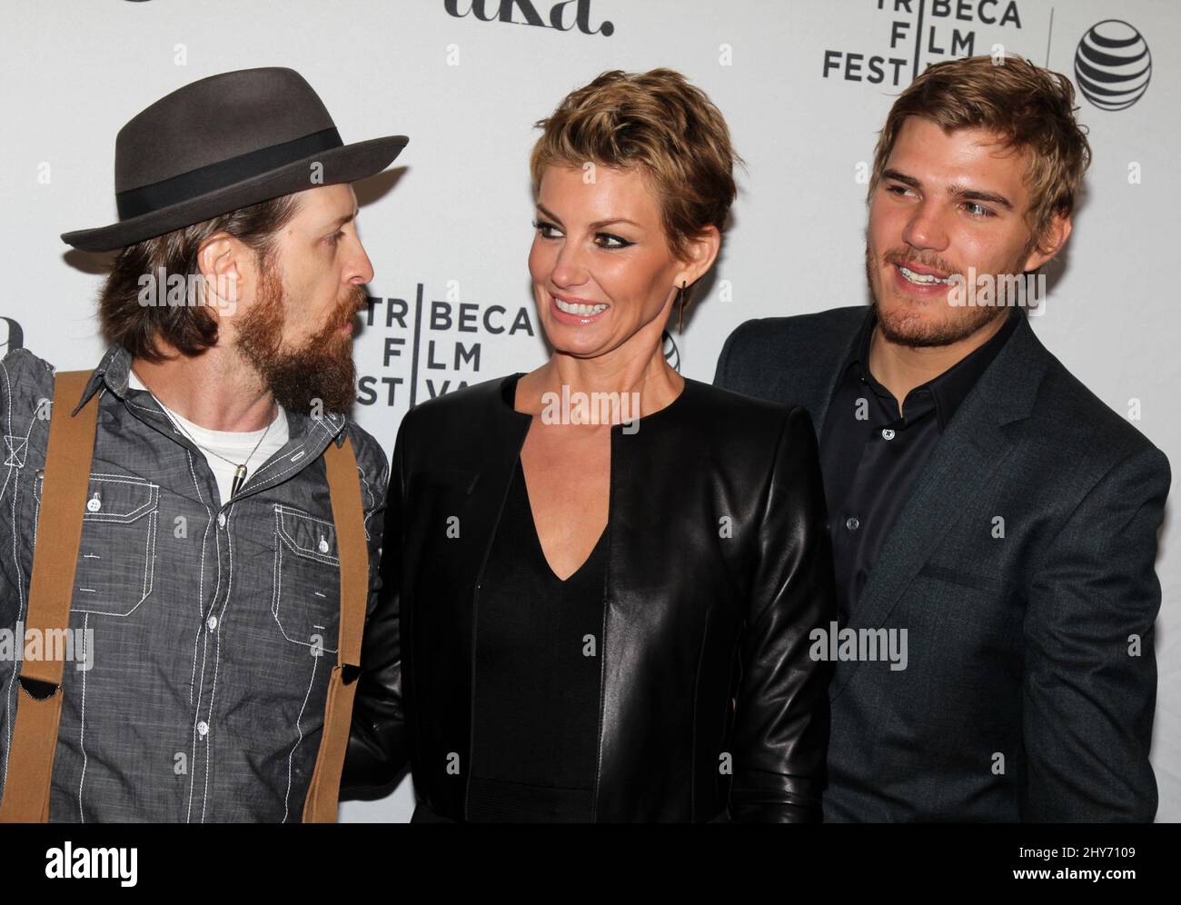 Brad Carter, Faith Hill and Chris Zylk attending the 2015 Tribeca Film ...