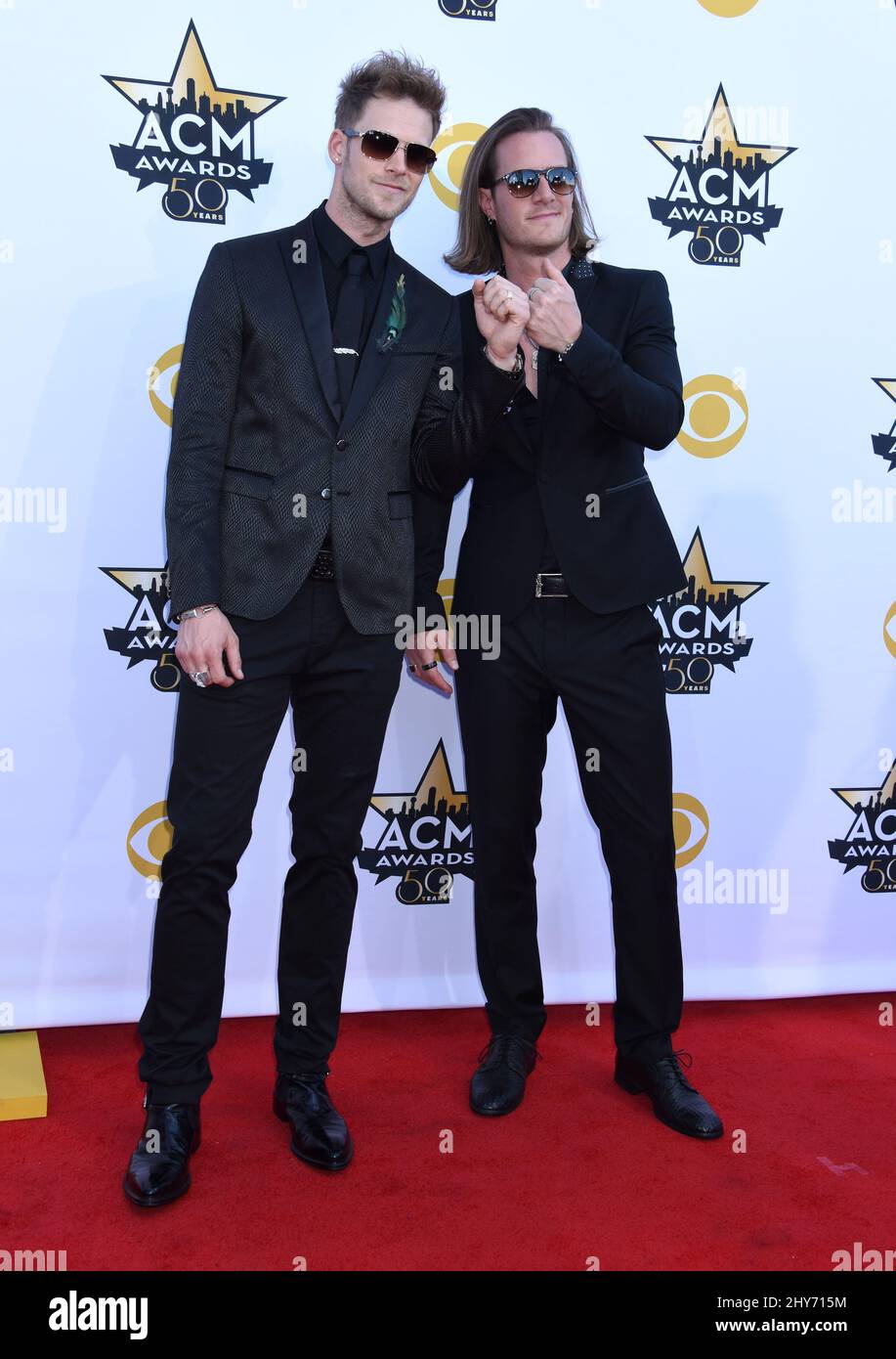 Florida Georgia Line attending the 50th Academy of Country Music Awards ...