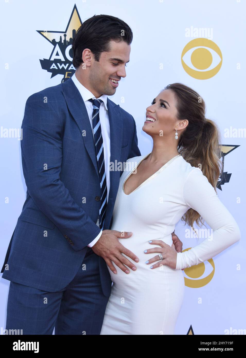 Eric Decker & Jessie James Decker attending the 50th Academy of Country ...