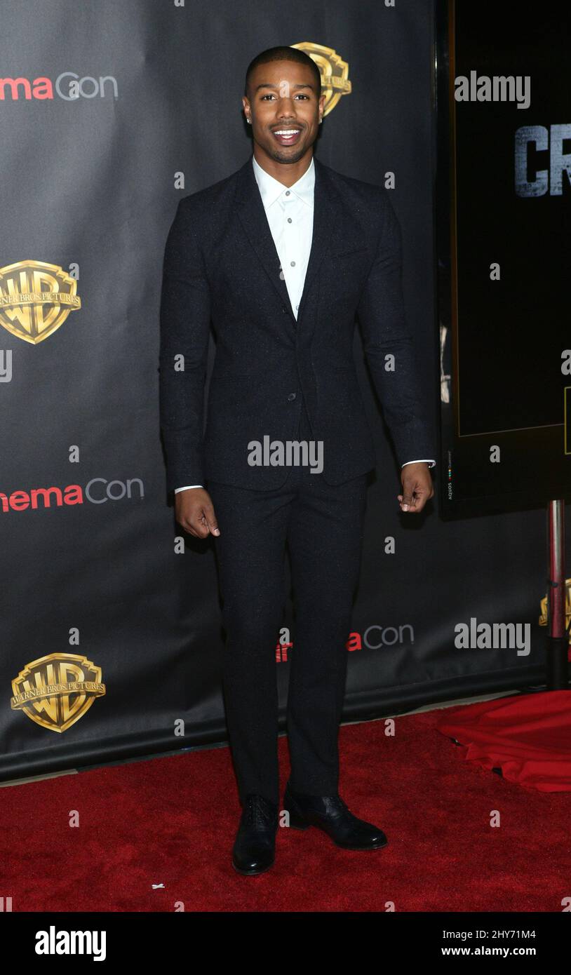 Michael B. Jordan attending the Warner Bros. CinemaCon 2015 held at ...