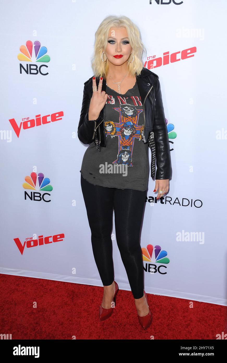 Christina Aguilera attending "The Voice" Season 8 Red Carpet Event held ...