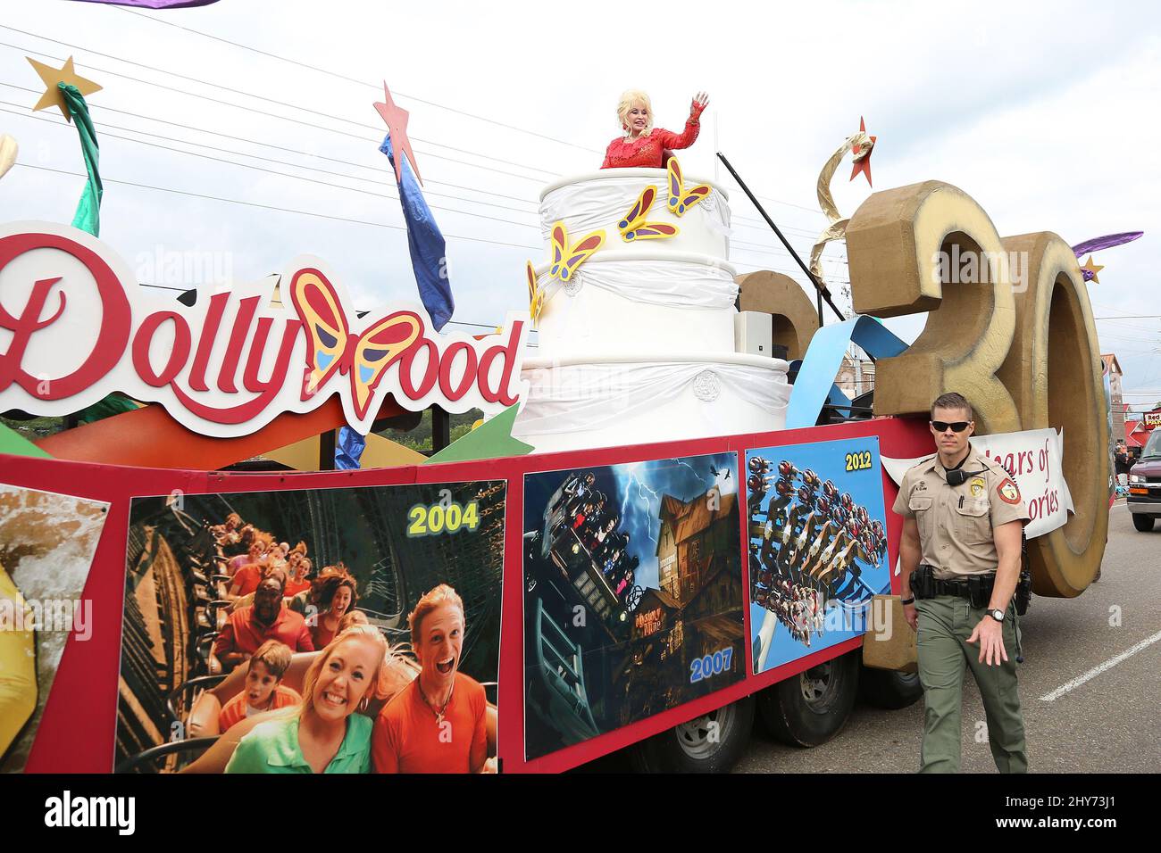 Dolly Parton during Dolly Parton during her Dollywood homecoming parade ...