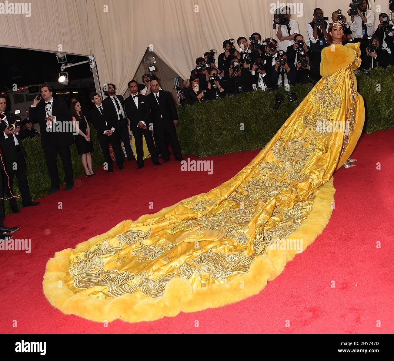 Rihanna attending The Metropolitan Museum of Art Met Gala, in New York ...