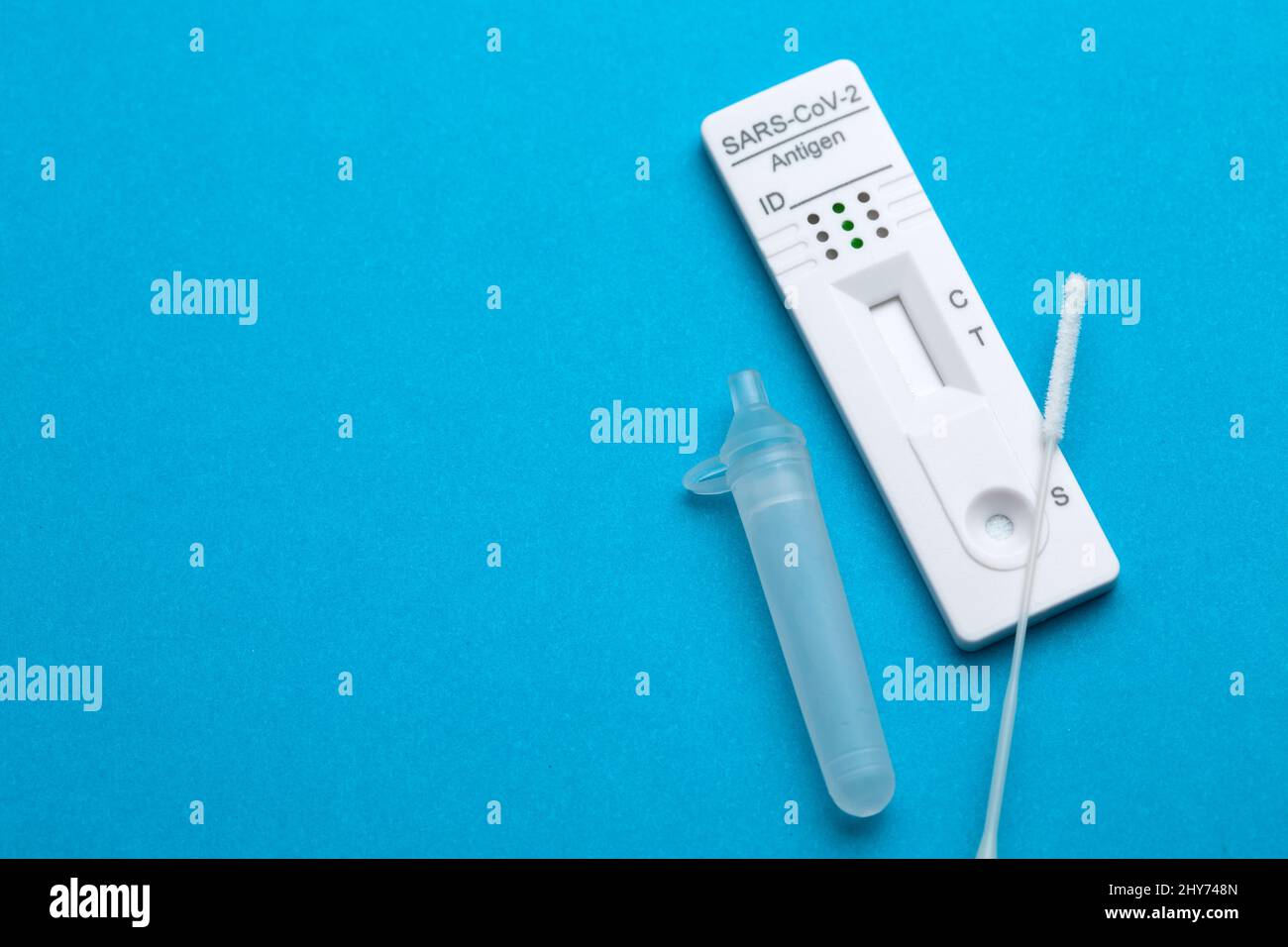 Covid rapid antigen nasal test. Self test at home or at corona test ...