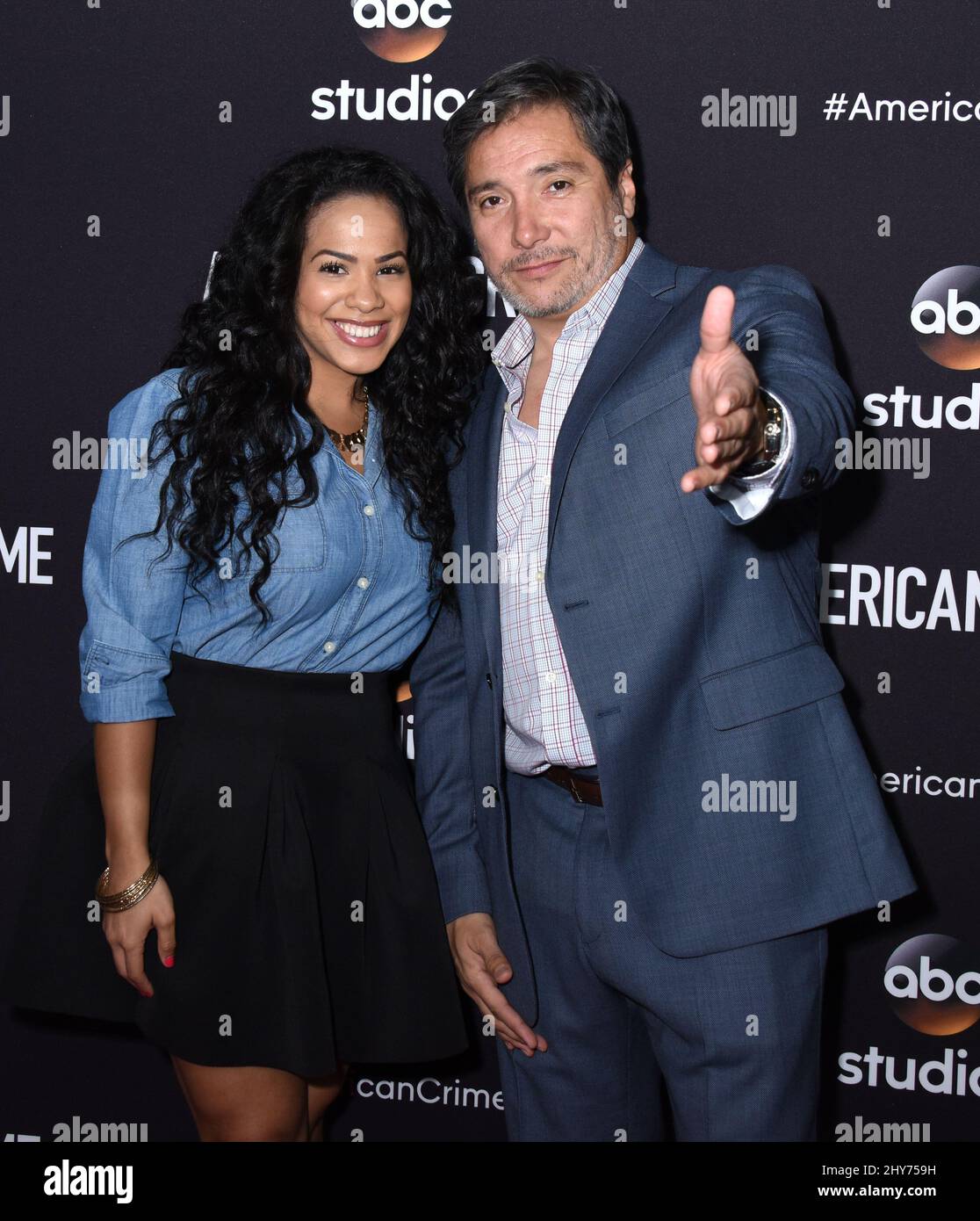 Benito Martinez and Gleendilys Inoa attending the American Crime ATAS ...