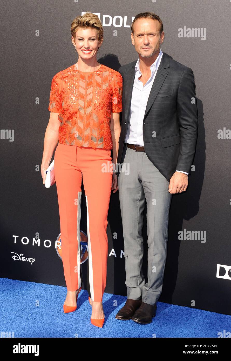 Faith Hill, Tim McGraw attending the "Tomorrowland" World Premiere held ...