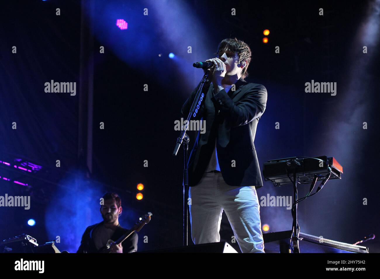 Mark Foster of Foster the People perform at Rock in Rio USA at the MGM ...