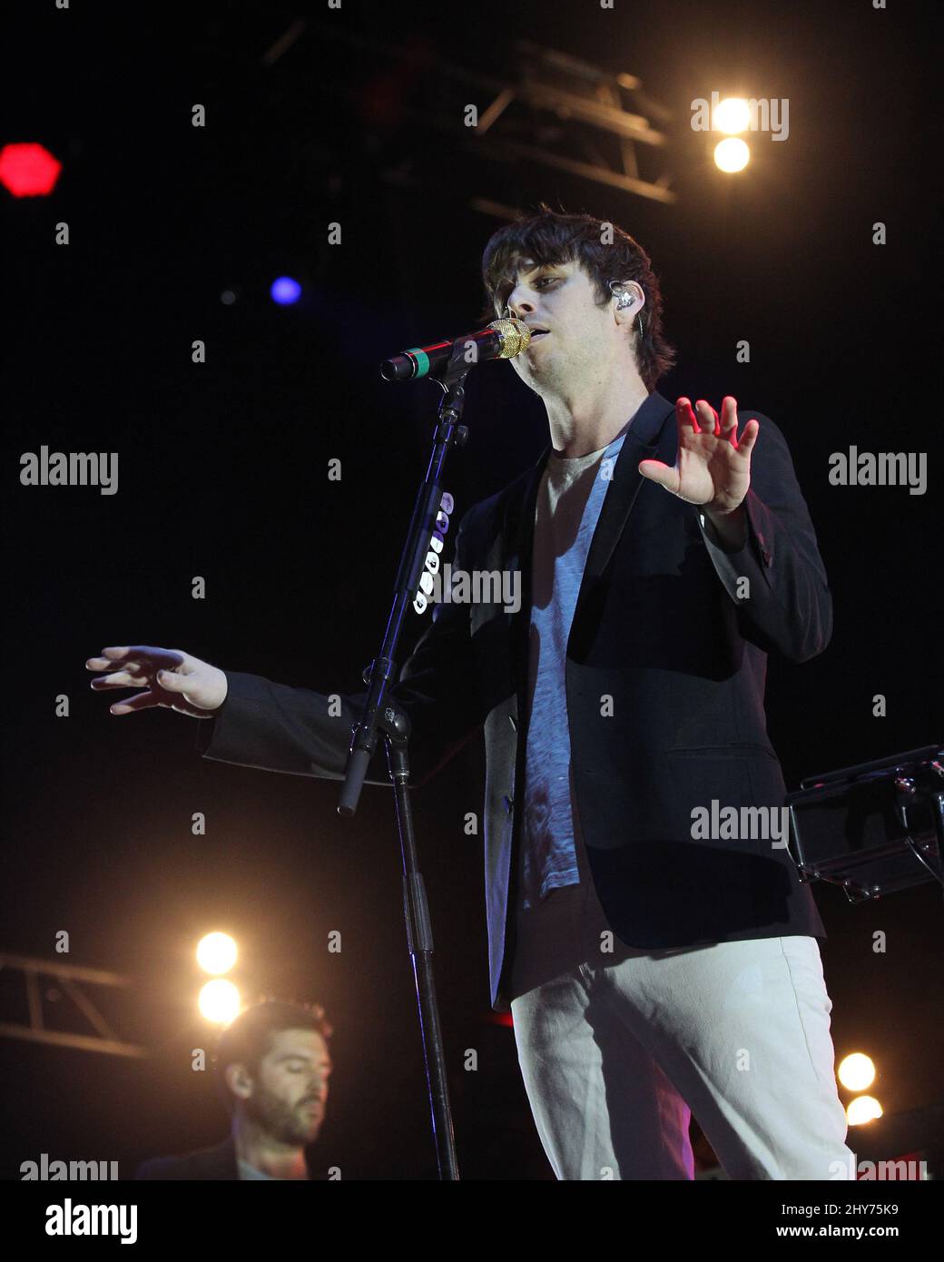 Mark Foster of Foster the People perform at Rock in Rio USA at the MGM ...