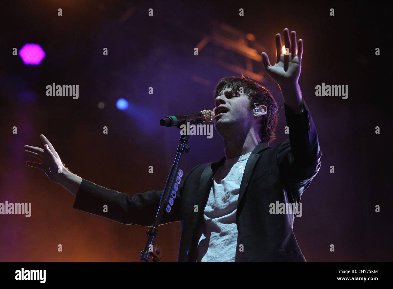 Mark Foster of Foster the People perform at Rock in Rio USA at the MGM ...