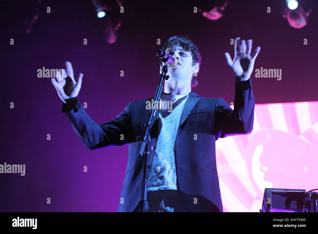 Mark Foster of Foster the People perform at Rock in Rio USA at the MGM ...