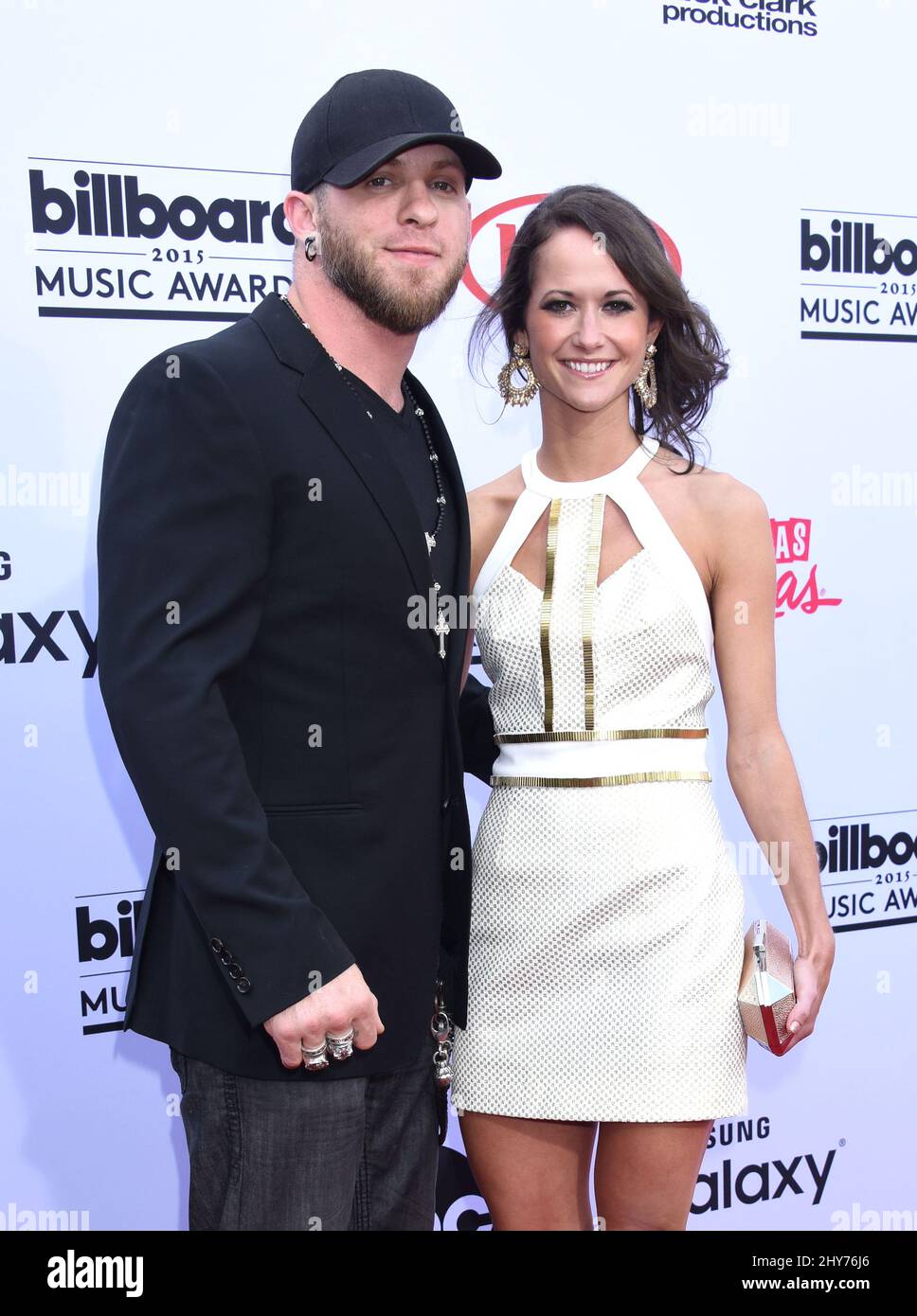 Brantley Gilbert and Amber Cochran arriving at the 2015 Billboard Music ...