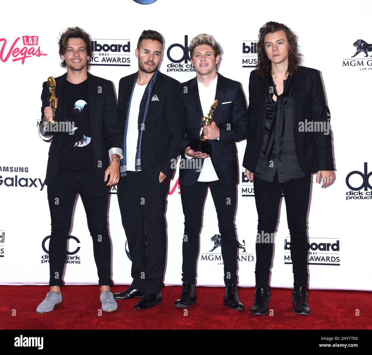 One Direction in the press room at the 2015 Billboard Music Awards held ...