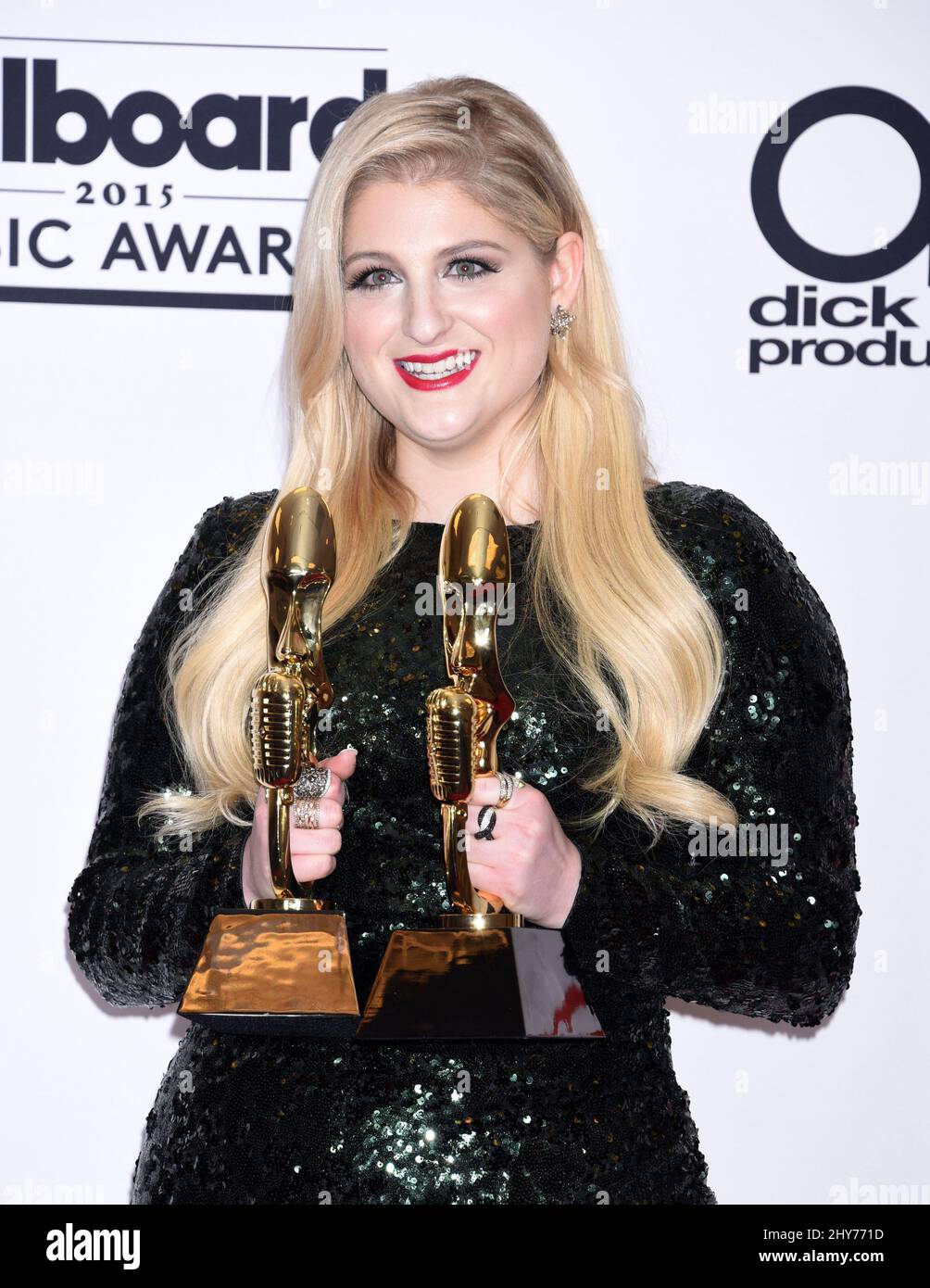 Meghan Trainor in the press room at the 2015 Billboard Music Awards ...