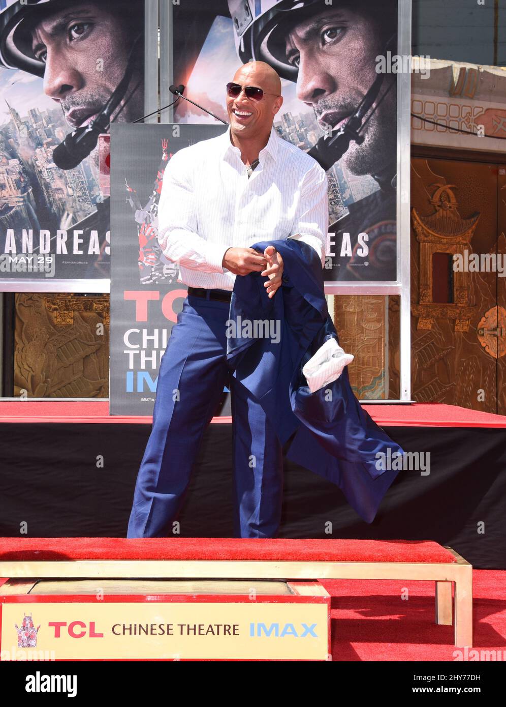 Dwayne "The Rock" Johnson during his hand and footprint ceremony held ...