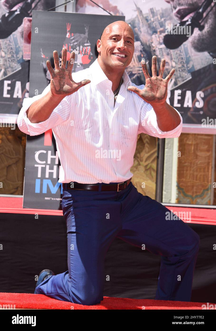 Dwayne "The Rock" Johnson during his hand and footprint ceremony held ...