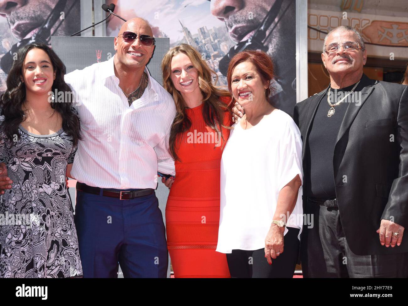 Simone Johnson, Dwayne "The Rock" Johnson, Lauren Hashian, Ata Johnson ...