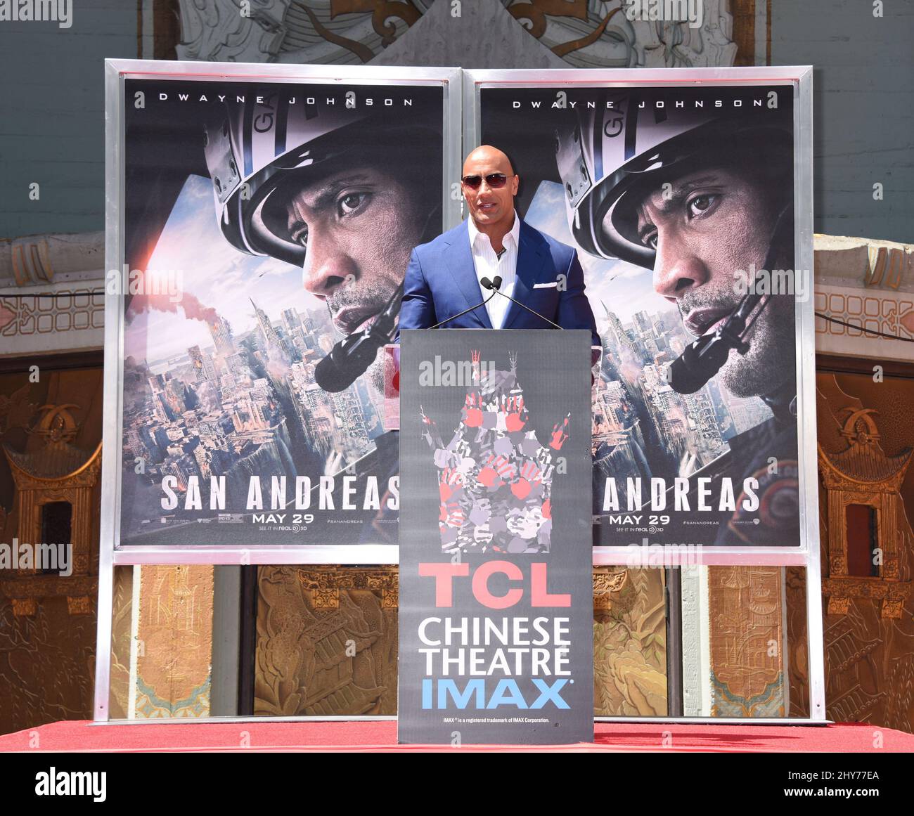 Dwayne "The Rock" Johnson during his hand and footprint ceremony held ...