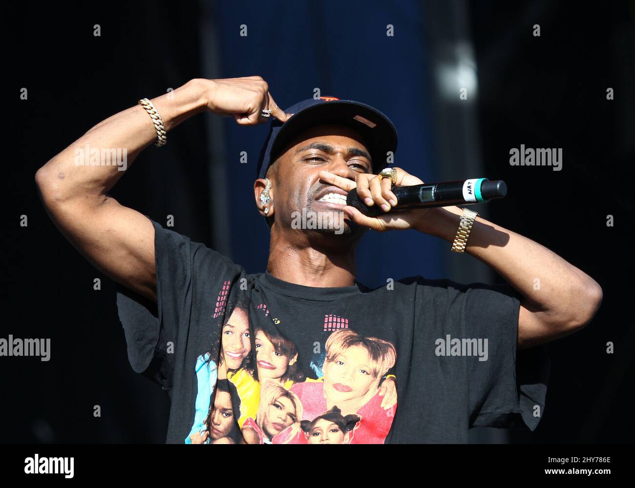 Big Sean performing during the Rock in Rio USA at the MGM Resorts ...