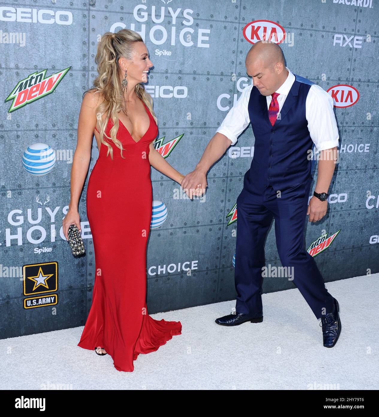 Amber Nichole Miller, Tito Ortiz attending the Spike TV's Guys Choice ...