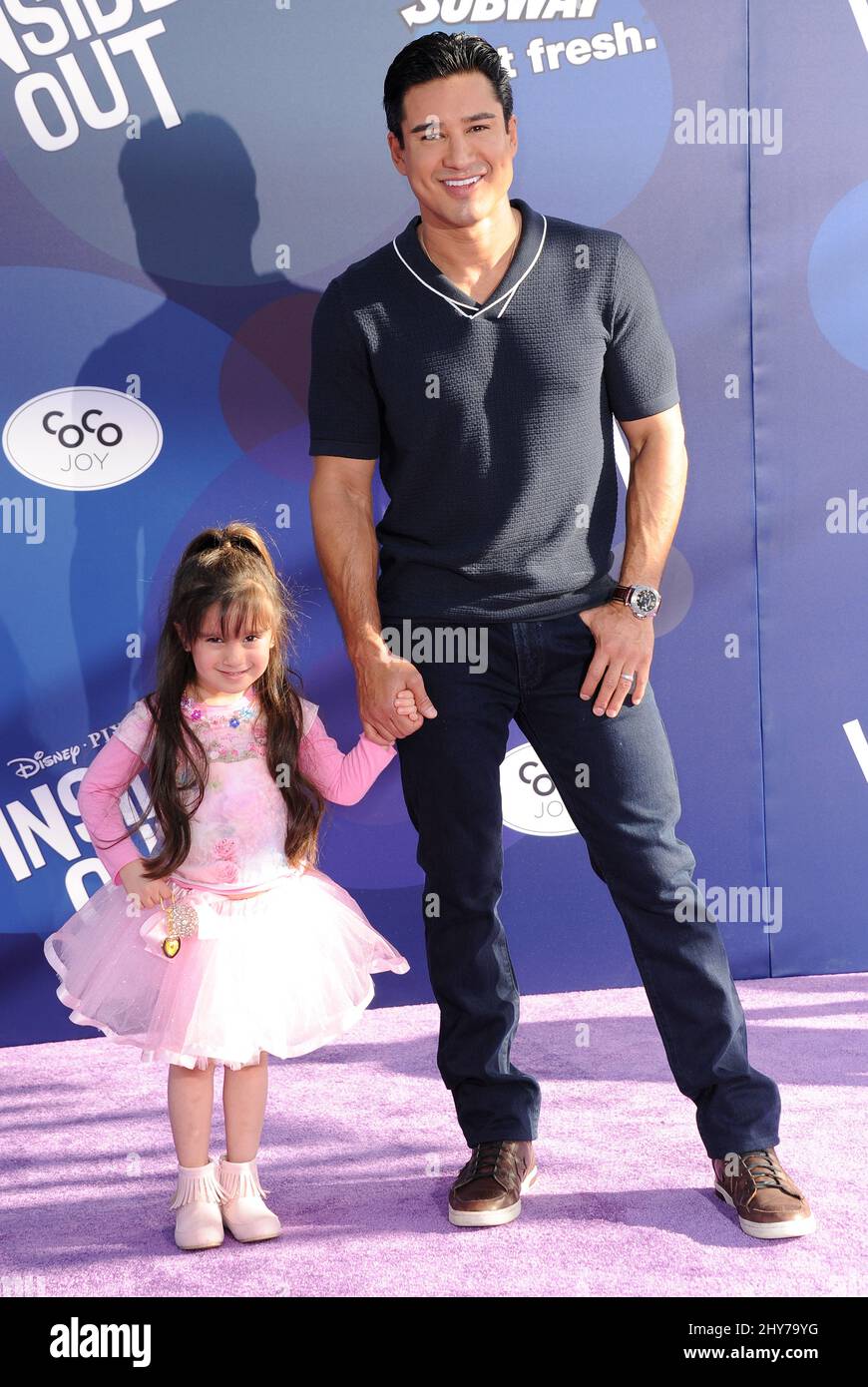 Mario Lopez, Gia Lopez attending the "Inside Out" World Premiere held ...