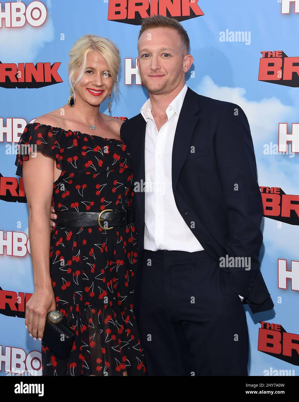 Eric Ladin & Katy Ladin attending HBO's "The Brink" Premiere held at ...