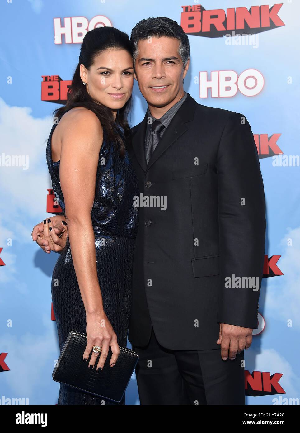 Esai Morales & Elvimar Silva attending HBO's "The Brink" Premiere held ...