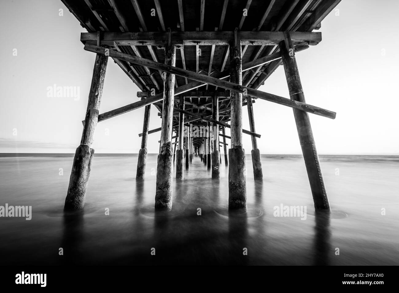 Side of pier Black and White Stock Photos & Images - Alamy