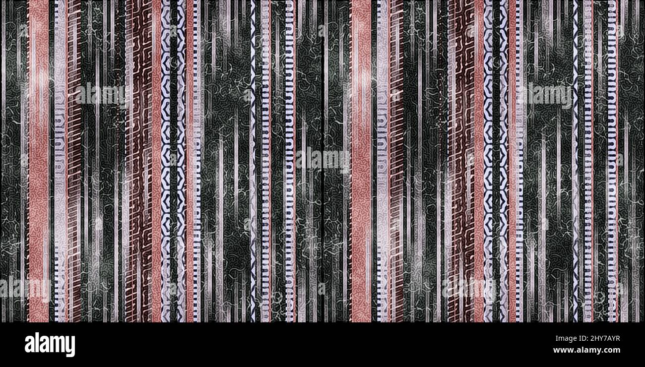 Seamless tribal ethnic stripe grungy border surface pattern design for ...