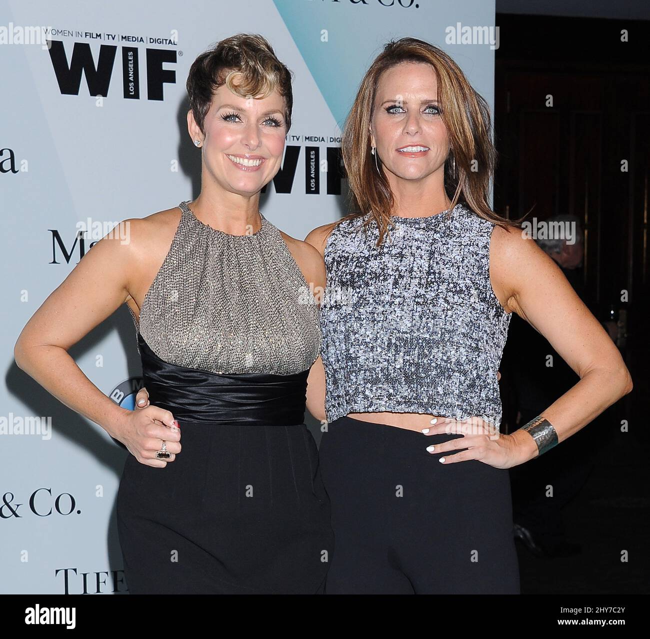 Melora Hardin and Amy Landecker attends the Women In Film 2015 Crystal ...