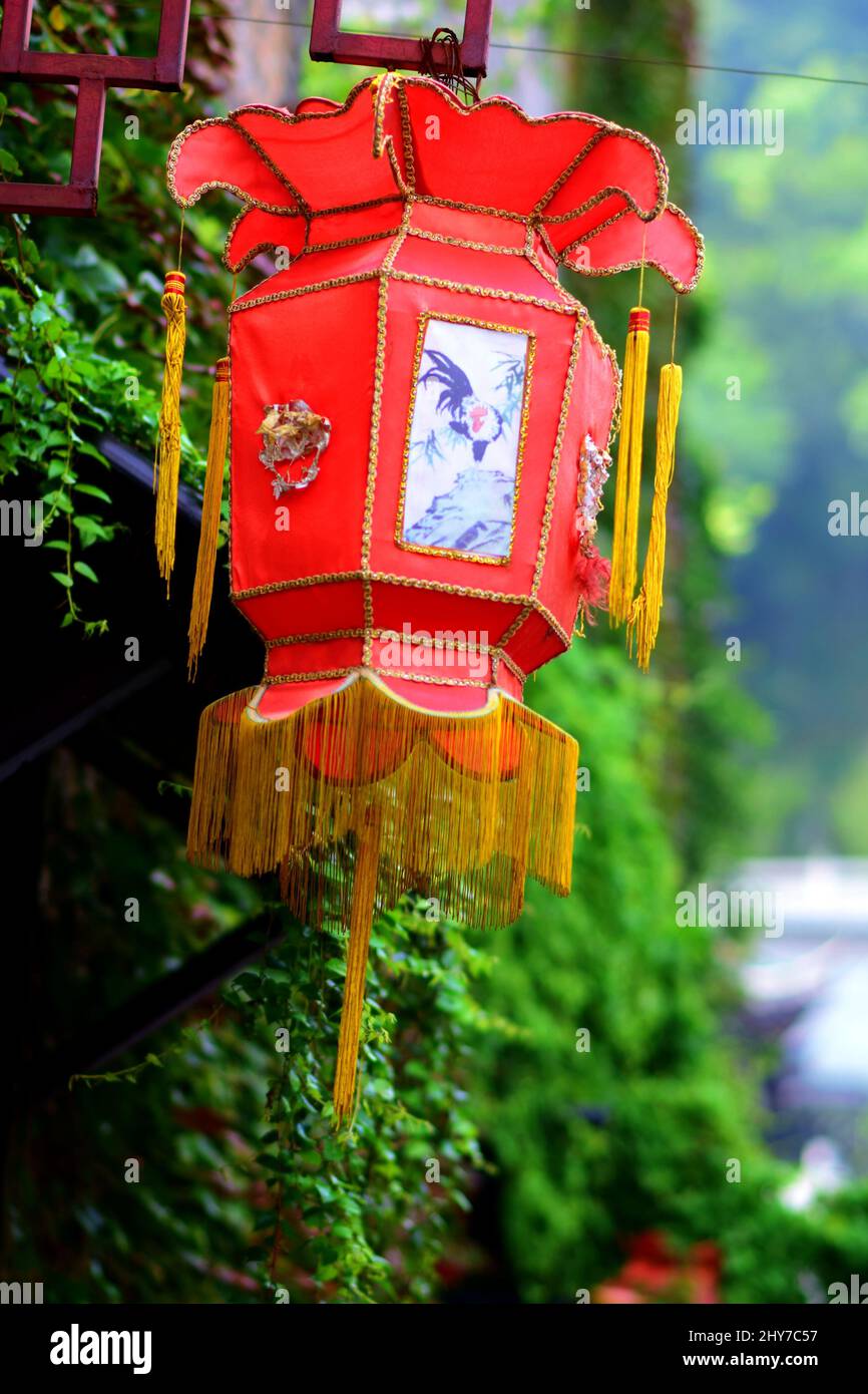 Red latern festival hanged Stock Photo - Alamy