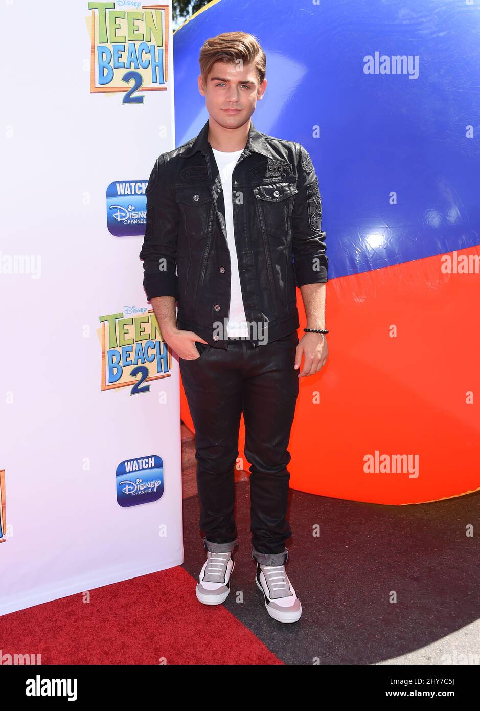 Garrett Clayton arriving for the Teen Beach 2 premiere held at the ...
