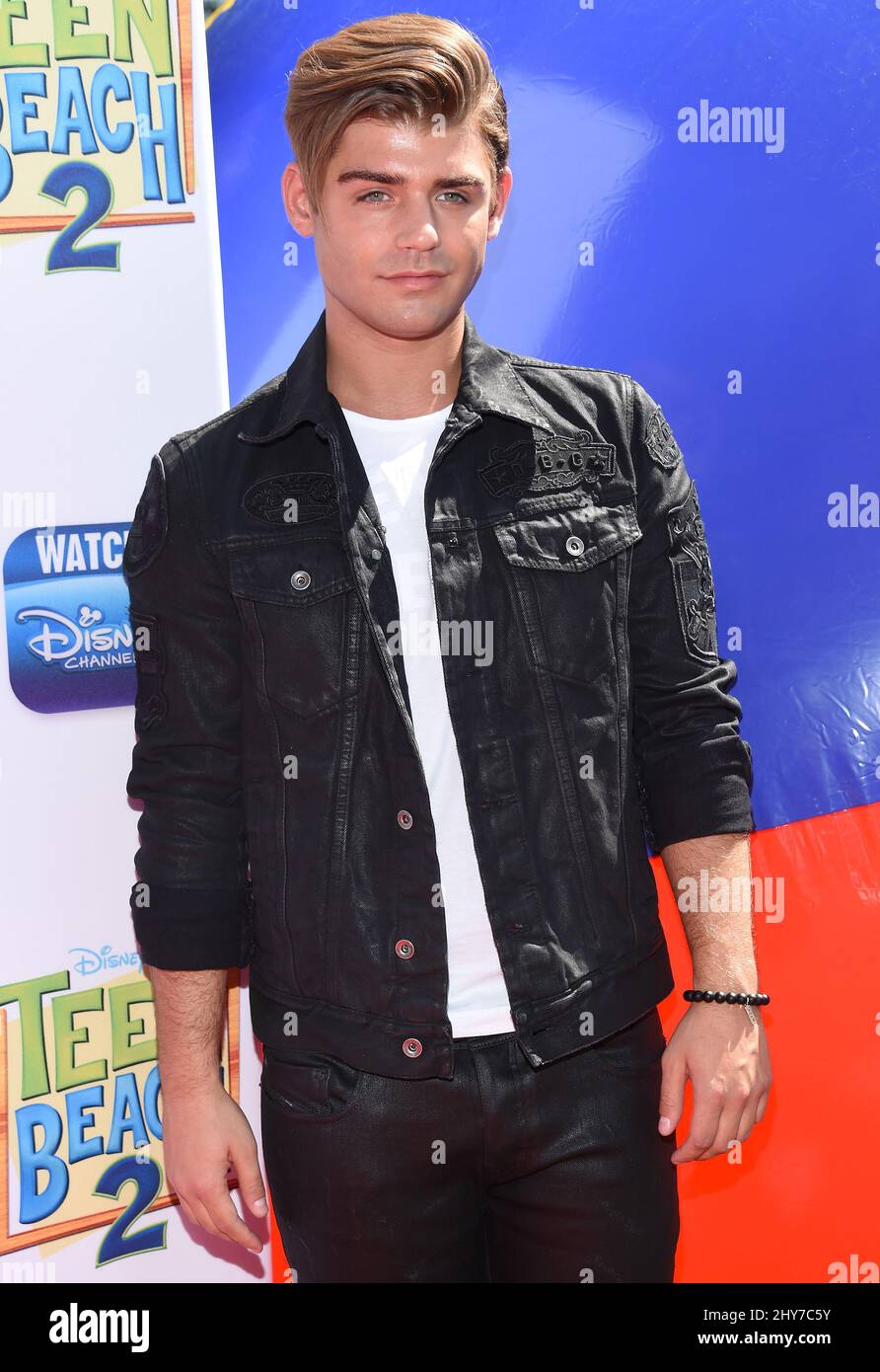 Garrett Clayton arriving for the Teen Beach 2 premiere held at the ...