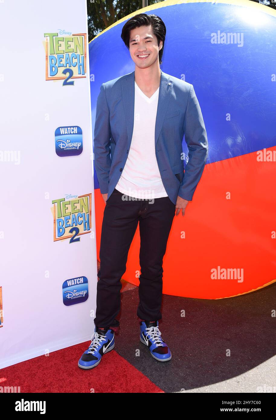 Ross Butler arriving for the Teen Beach 2 premiere held at the Disney ...