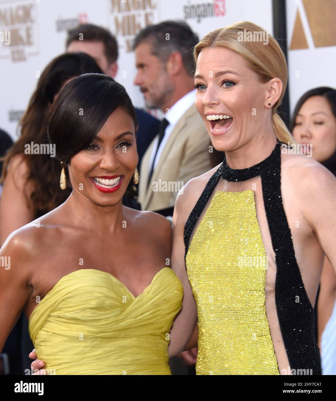 Jada Pinkett Smith and Elizabeth Banks attending "Magic Mike XXL" World ...